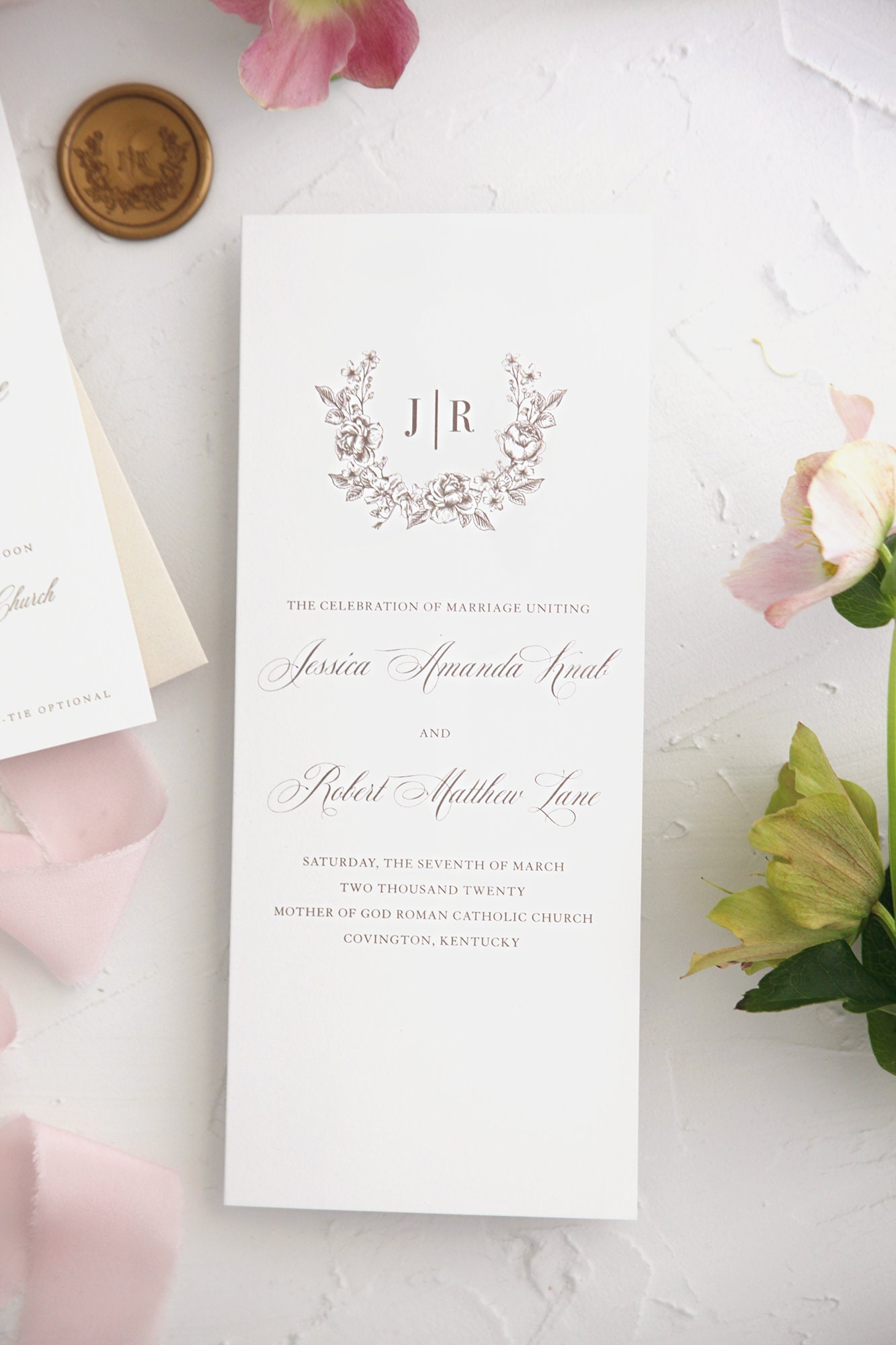 Letterpress Wedding Invitation | Etsy