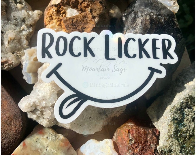 Rock Licker Sticker - 3-inch Vinyl Decal for Passionate Rock Hounds ...