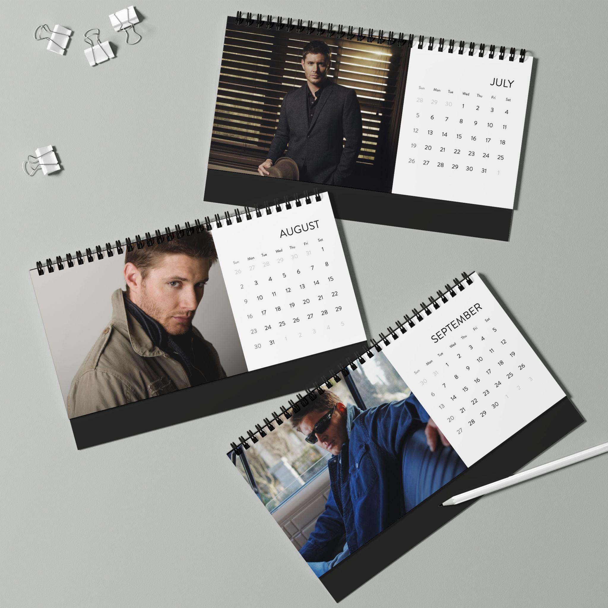 Jensen Ackles - 2026 Desktop Calendar - Etsy