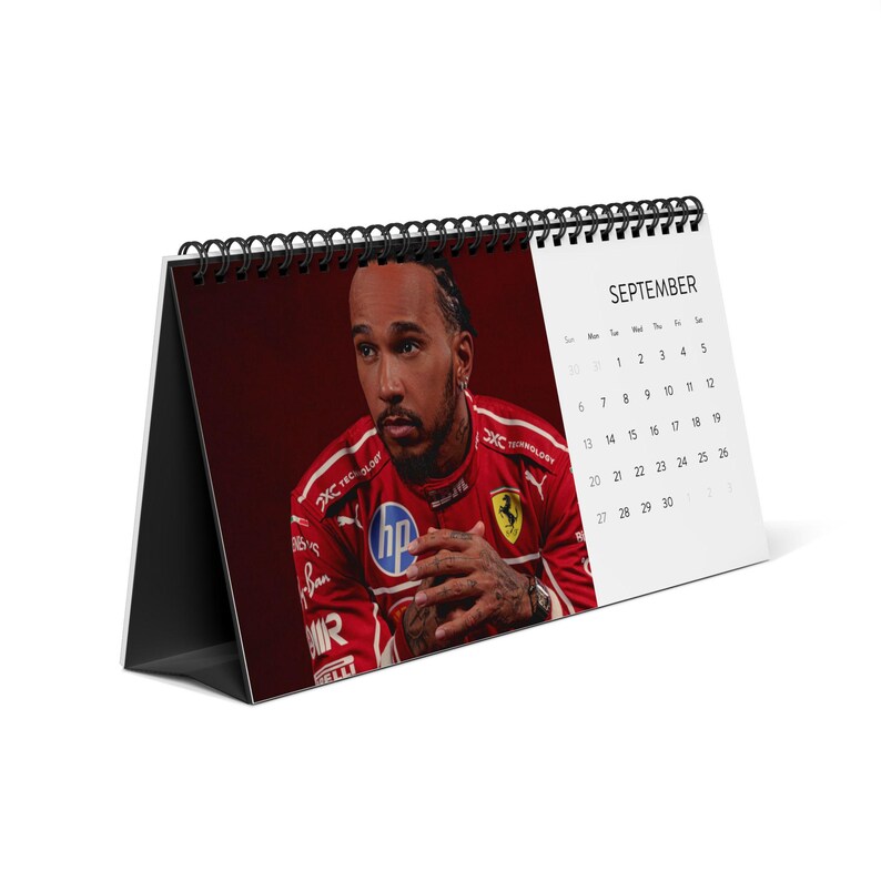 Lewis Hamilton - 2026 Desktop Calendar - Ferrari Theme - Etsy