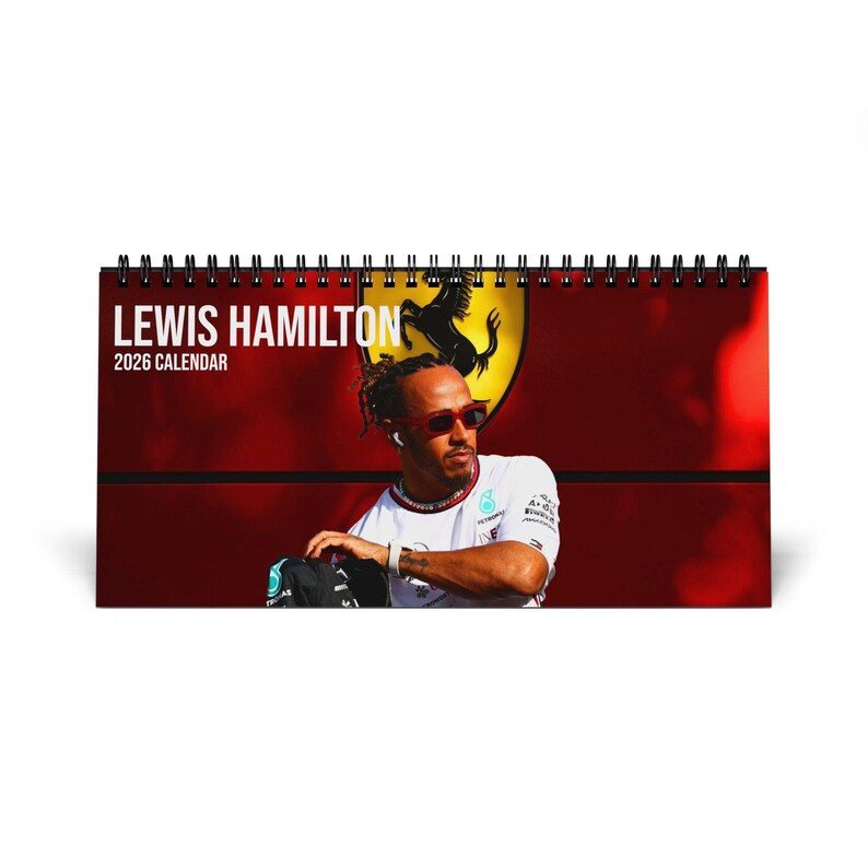 Lewis Hamilton - 2026 Desktop Calendar - Ferrari Theme - Etsy