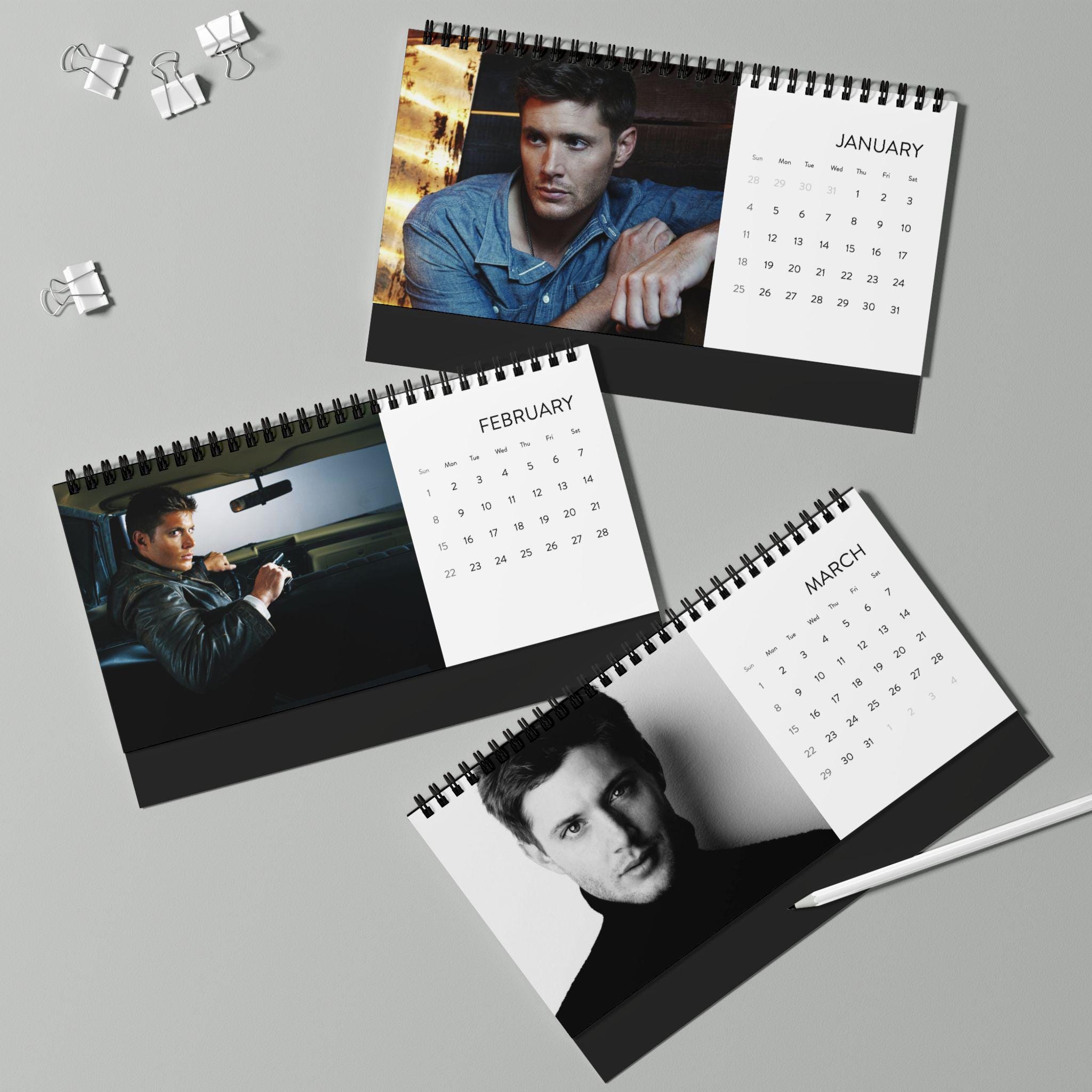 Jensen Ackles - 2026 Desktop Calendar - Etsy