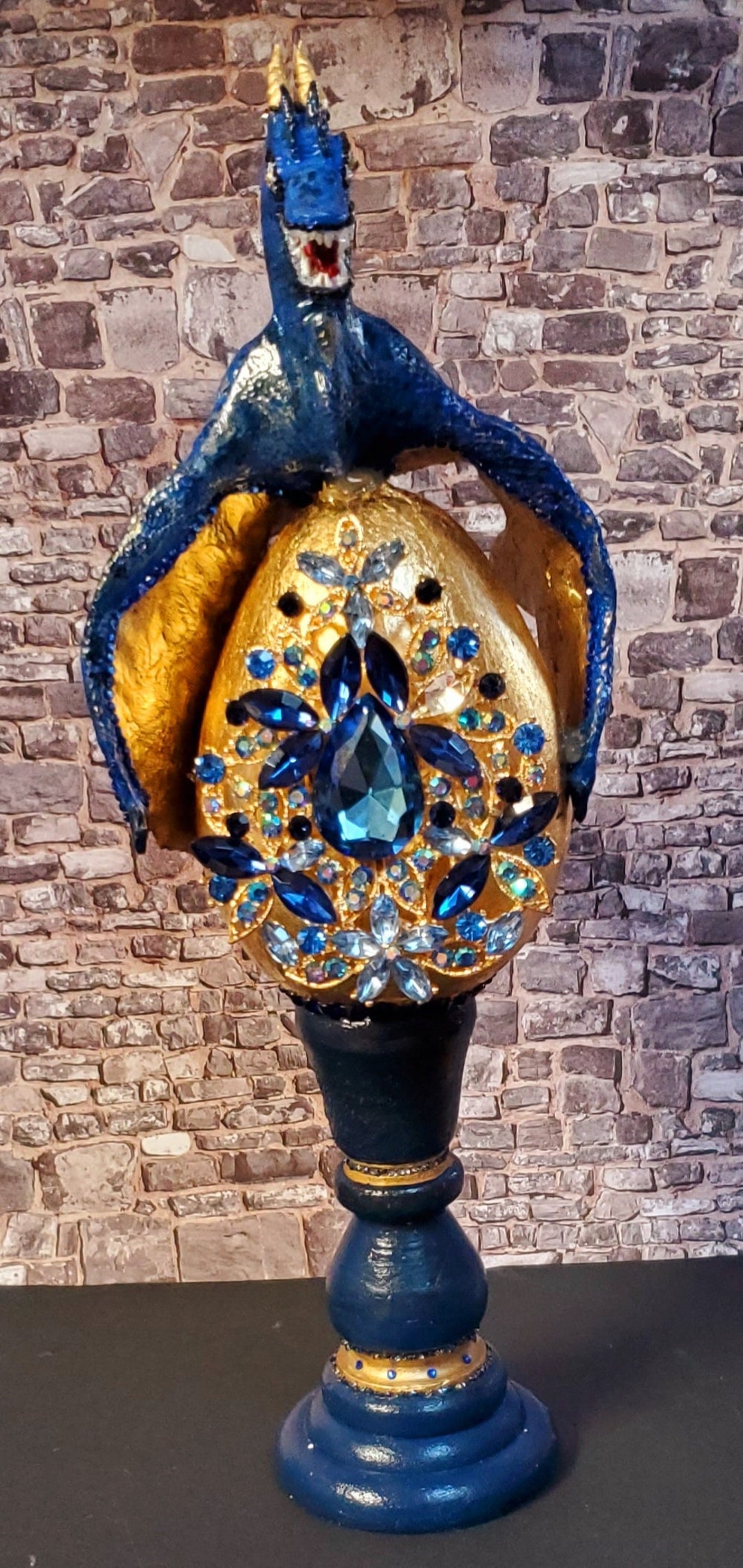 Dragon With Jeweled Golden Egg - Etsy