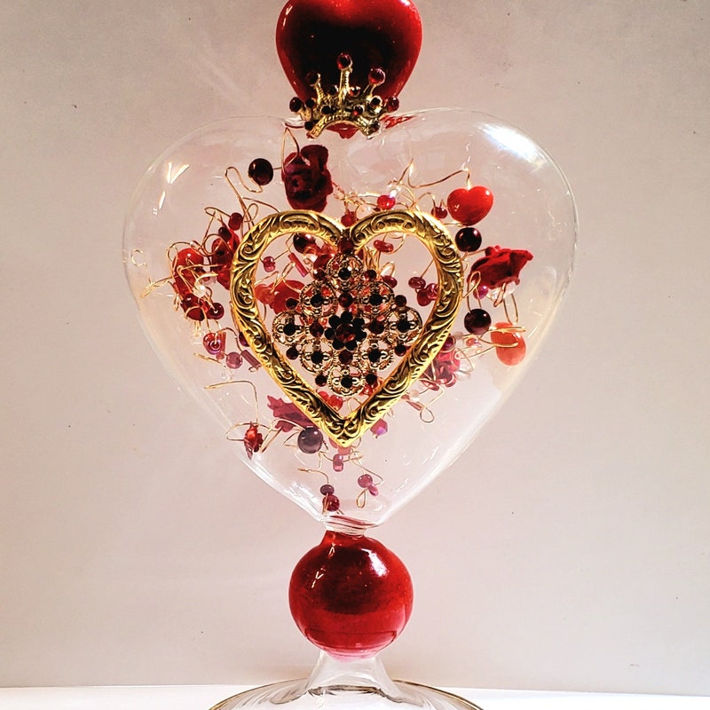 Red Art Glass - Etsy