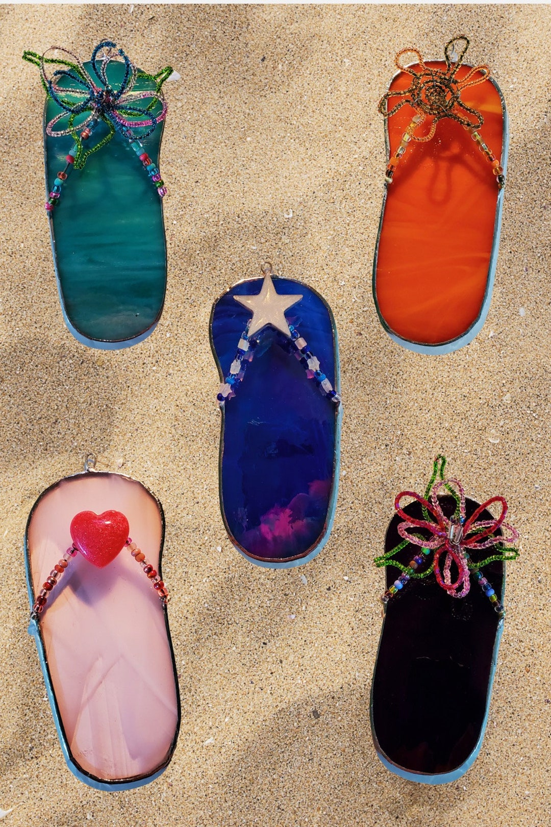Stained Glass Flip Flop Suncatcher - Etsy