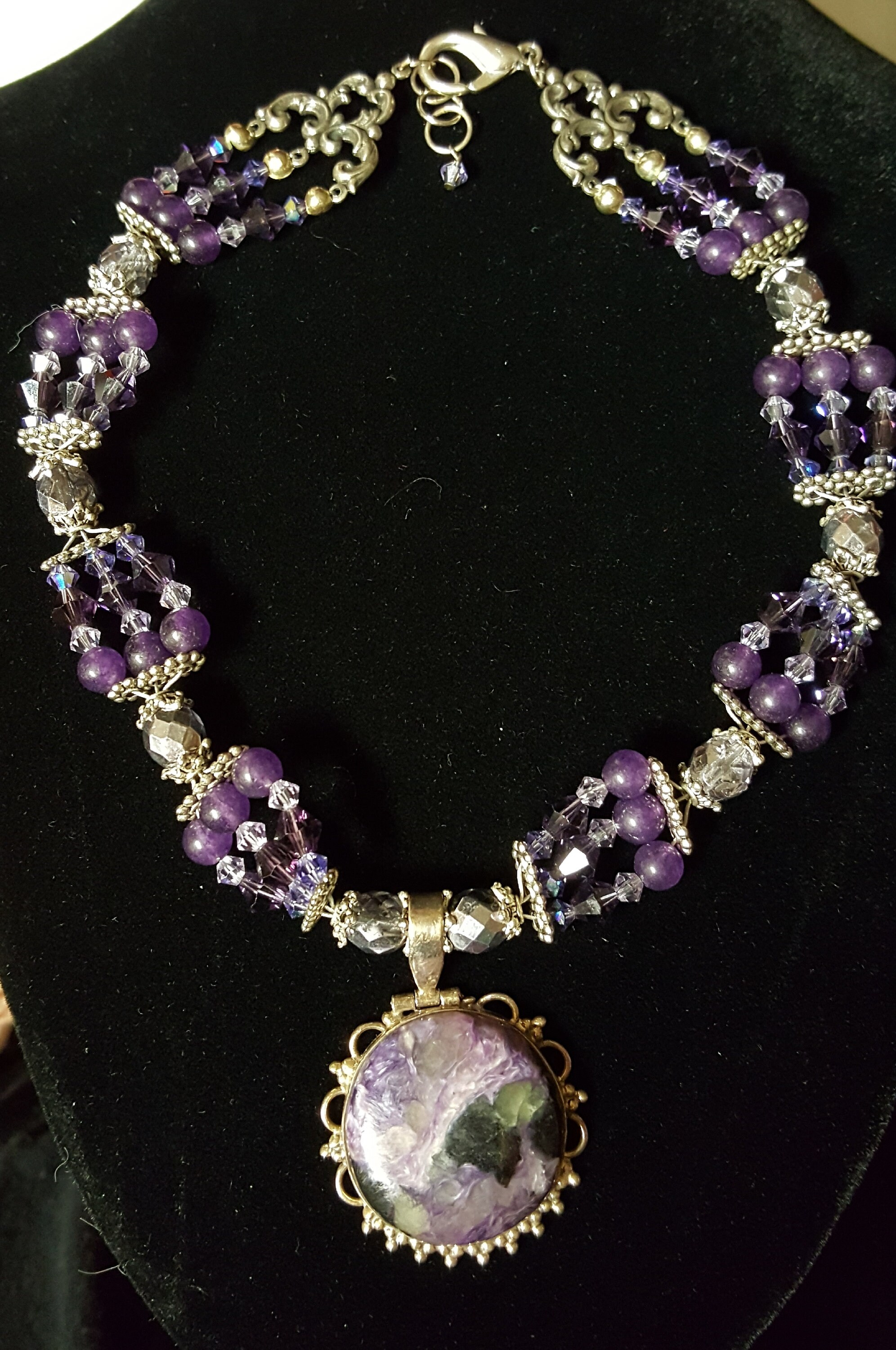 Victorian Gothic Charolite Pendant Choker - Etsy