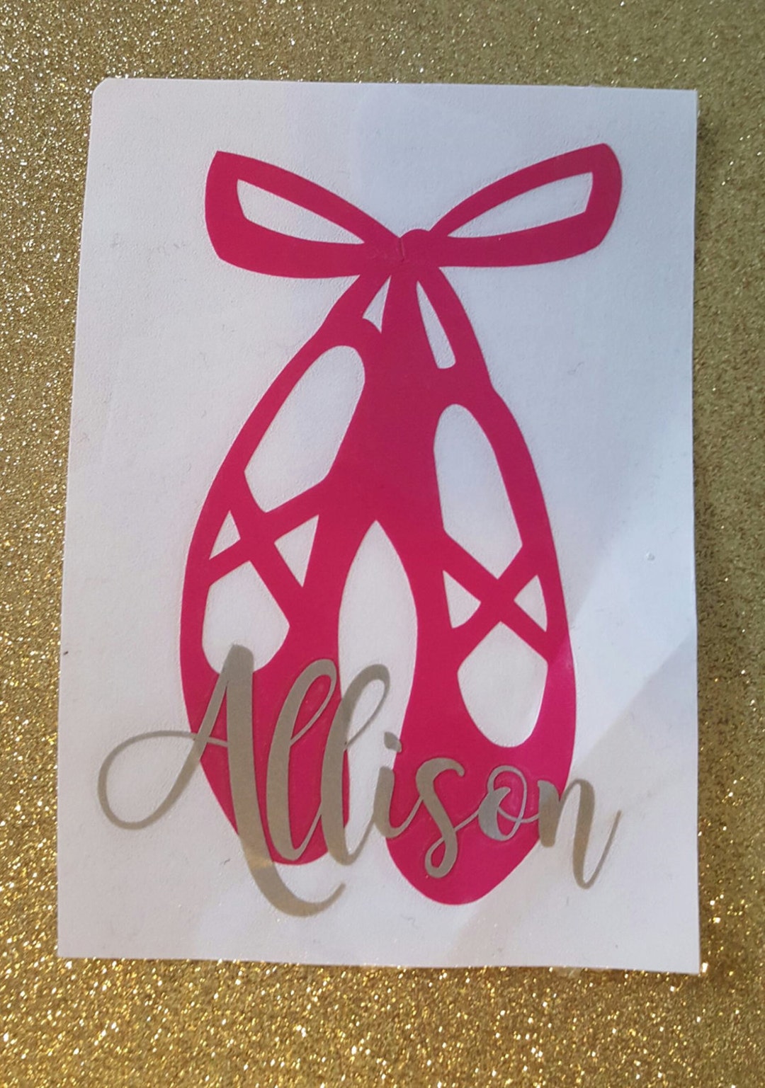 Ballet Slippers Decal With Name, Ballet Decal, Ballet Slipper Decal ...