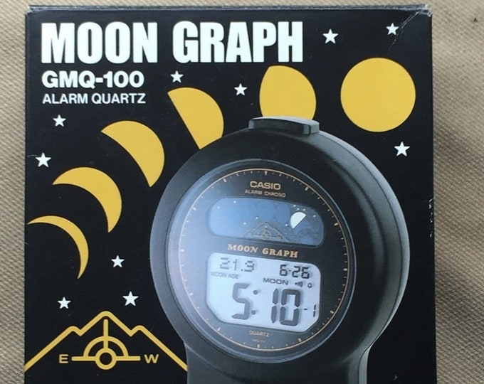 CASIO "moon Graph" 1985 Promo Clock, Ultra Rare! Vintage GMQ-100 Moon ...