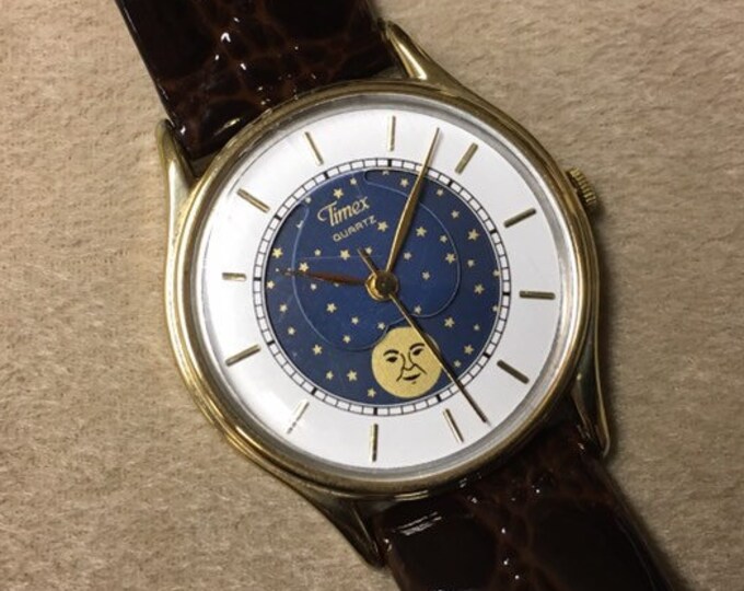 TIMEX Moonphase / Moon Face Men's or Unisex Watch 1980s - Etsy