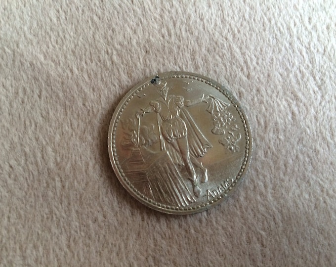 ADAMS Vintage Magic Devil Coin, Mephistopheles, Wizard's Token, Silver ...
