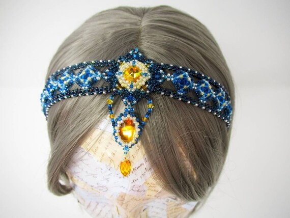 Queen of the Night Forehead Jewel Medieval Headpiece Headband | Etsy