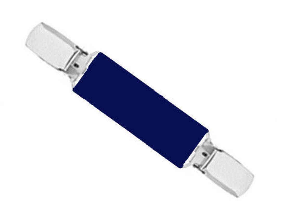 Narrow DRESS CLIP NAVY in 3/4 Width Elastic Silver Insert Clips Cinch ...