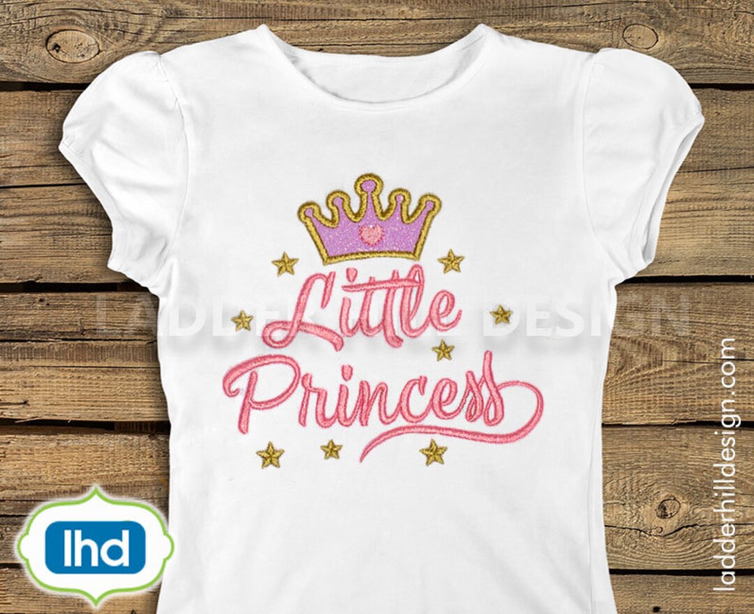 Little Princess Applique New Baby Applique Princess Crown Applique ...