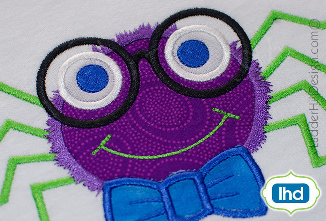 Spider Applique Embroidery Spider Applique Design Spider | Etsy