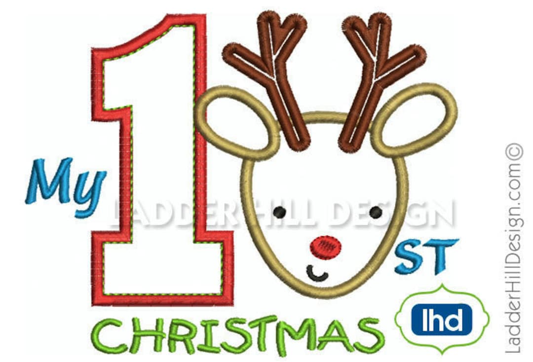Babys First Christmas Applique My First Christmas Applique Christmas ...