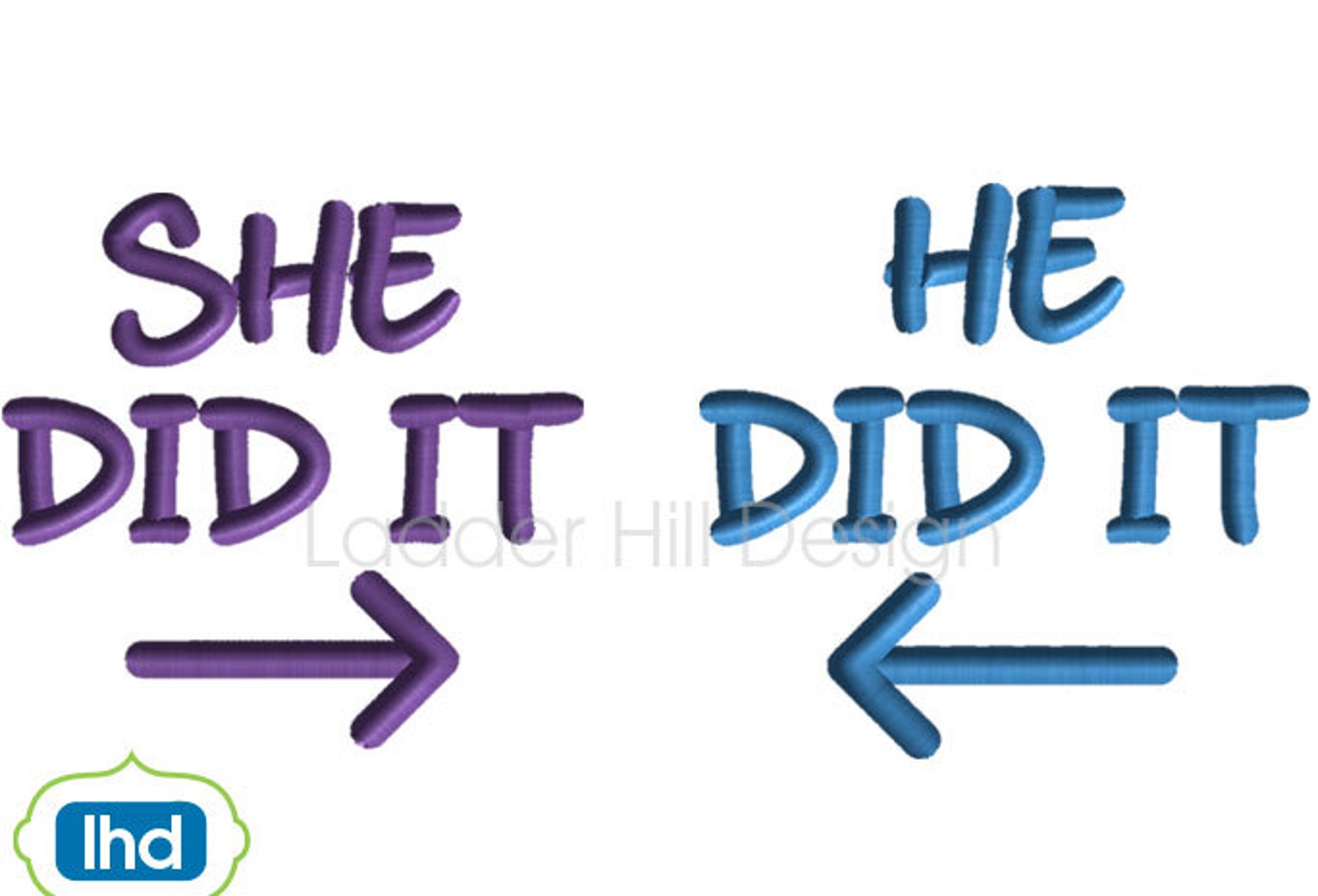 She Did It He Did It She Did It He Did It Twin Set - Etsy