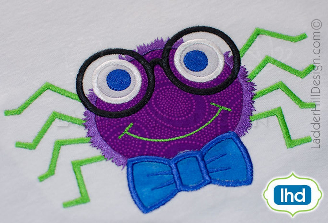 Spider Applique Embroidery Spider Applique Design Spider | Etsy