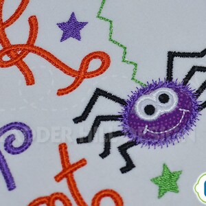 Halloween Applique Embroidery Spider Applique Embroidery Design Trick ...