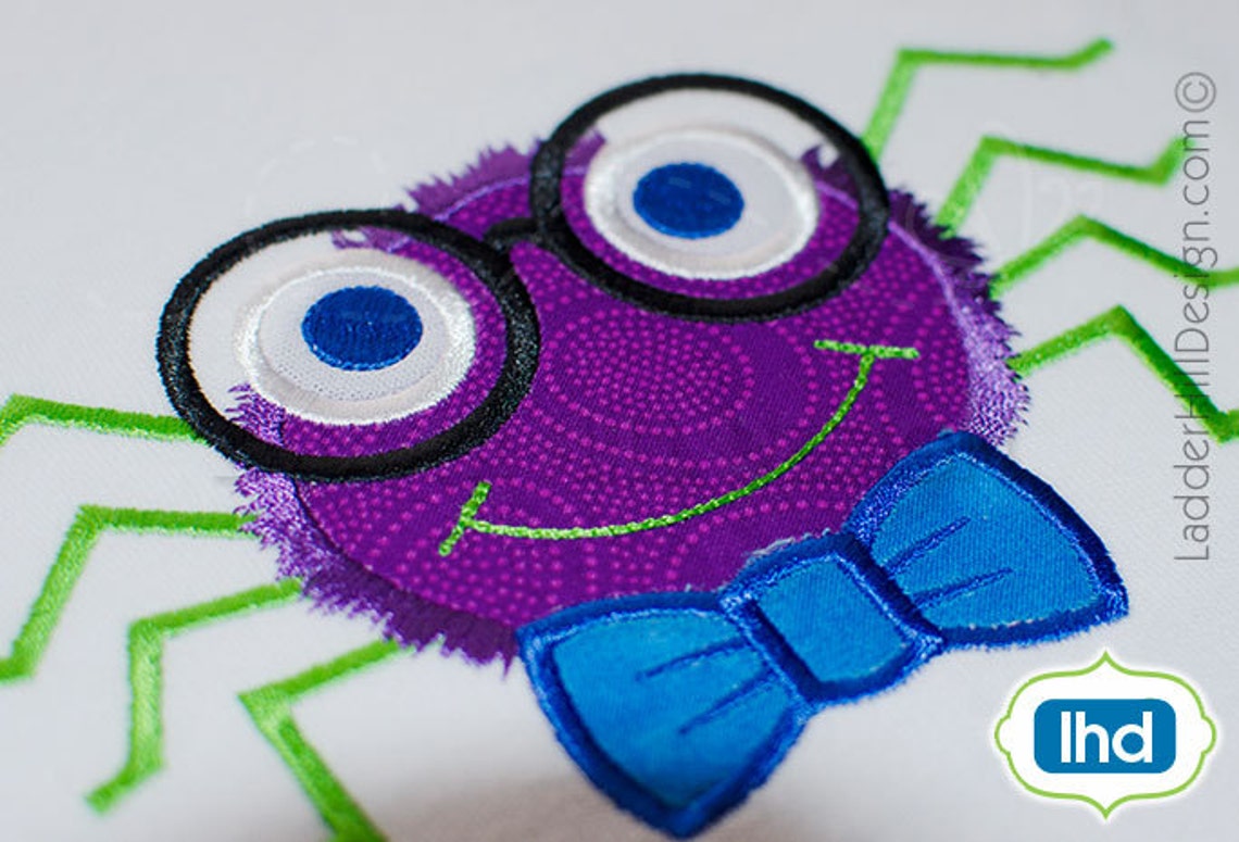 Spider Applique Embroidery Spider Applique Design Spider | Etsy