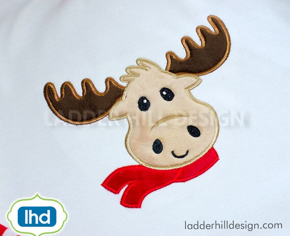 Moose Applique Embroidery Design Moose Embroidery Design | Etsy