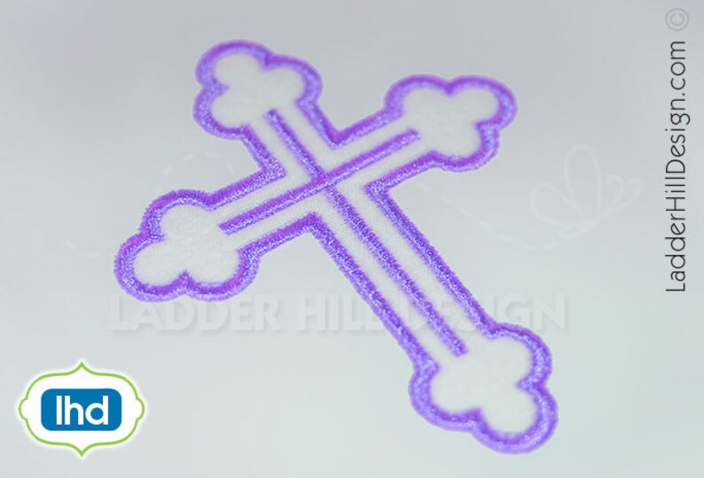 Cross Machine Embroidery Design Satin Outline Cross Easter | Etsy