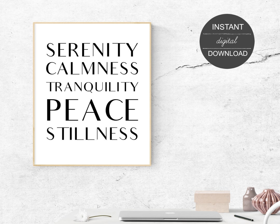 Serenity Calmness Tranquility Peace Stillness | Self Love Yoga Quote ...