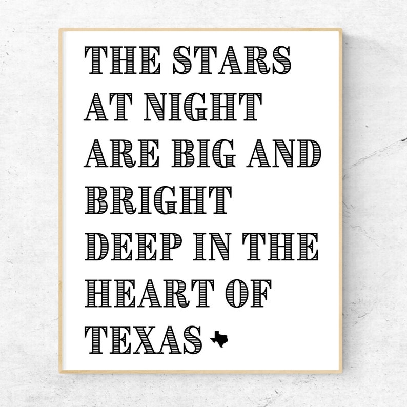 Deep in the Heart of Texas | Printable Frame Art Print | Wall Décor ...