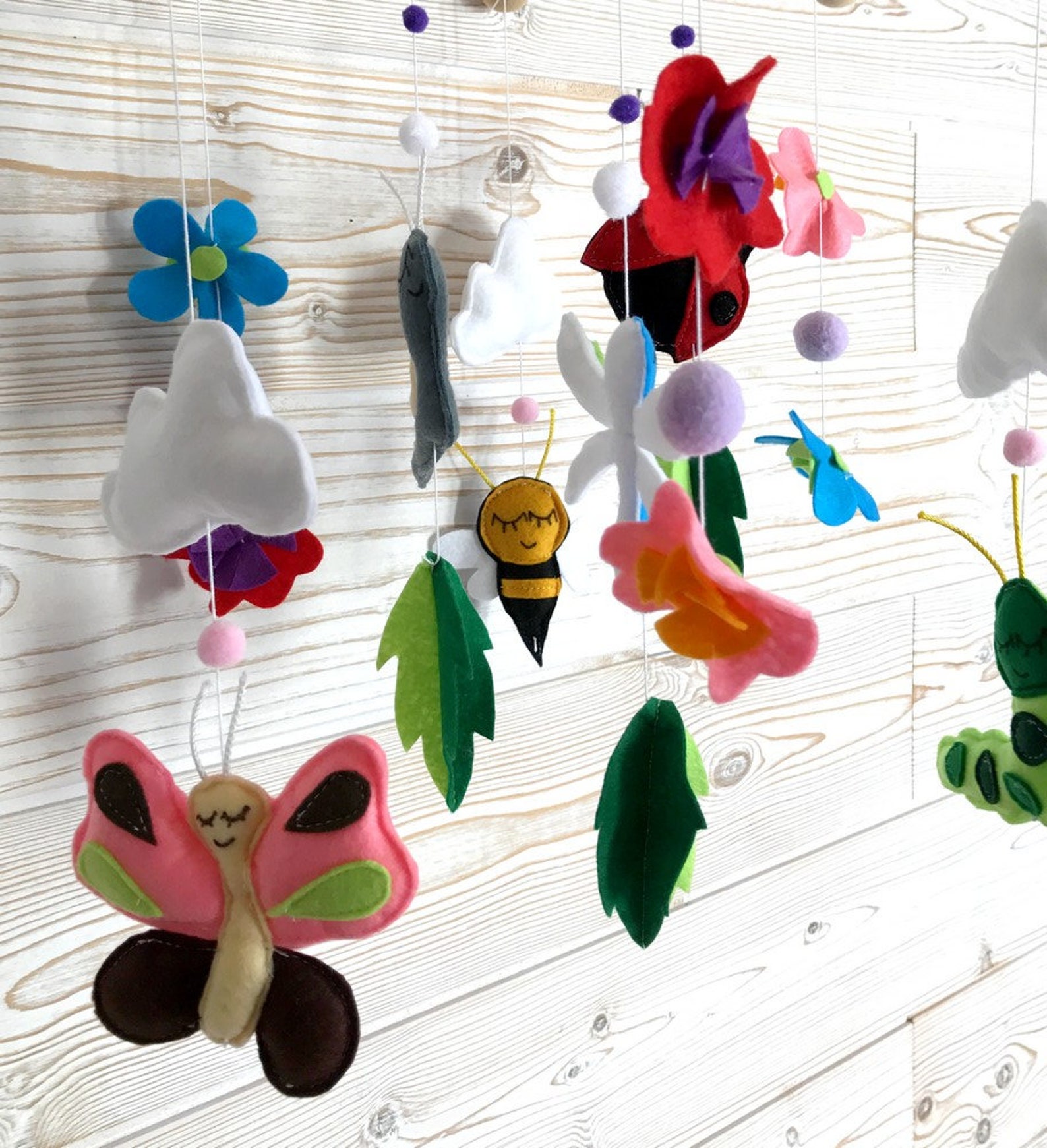 Mobile Baby My Little Insects Cradle Suspension Deco Baby - Etsy