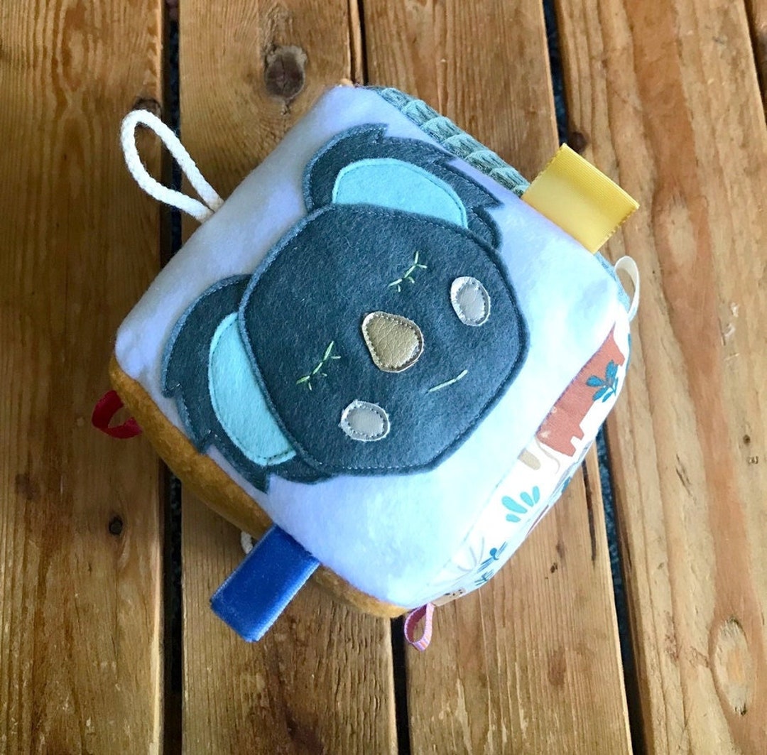 Montessori Cube Sensory Cube With Labels Baby Cube Cube - Etsy