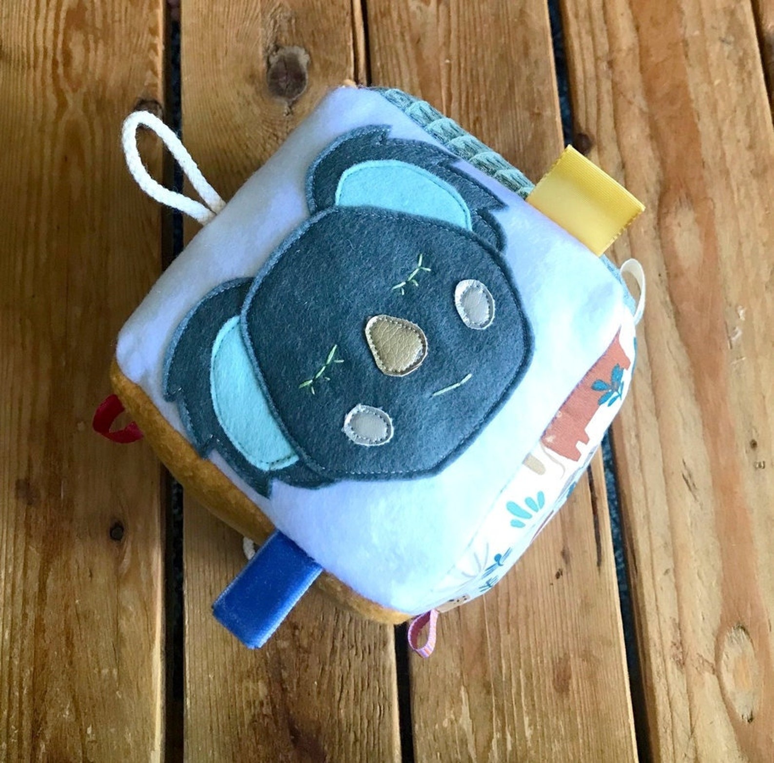 Montessori Cube Sensory Cube With Labels Baby Cube Cube | Etsy