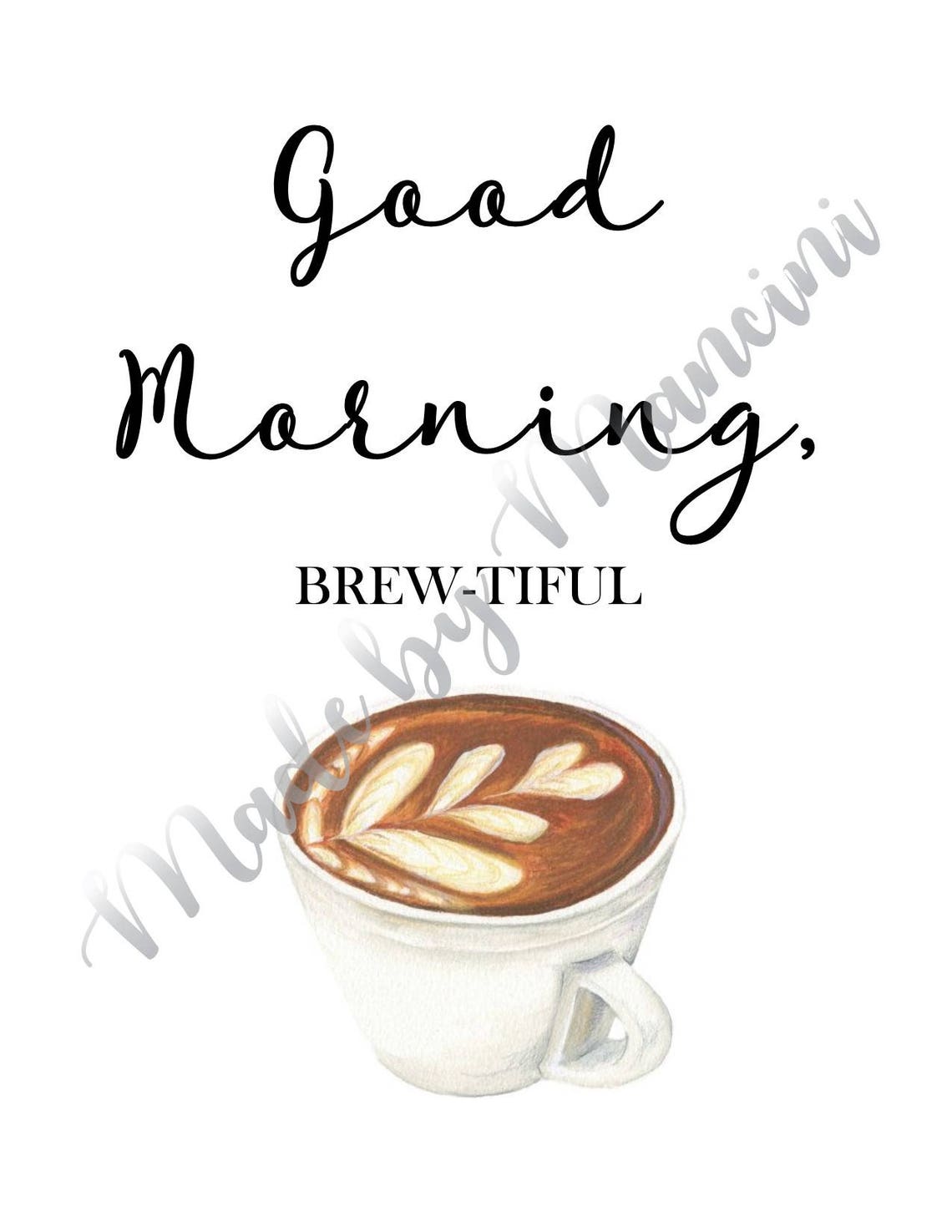 Downloadable Good Morning Brewtiful Coffee Print - Etsy