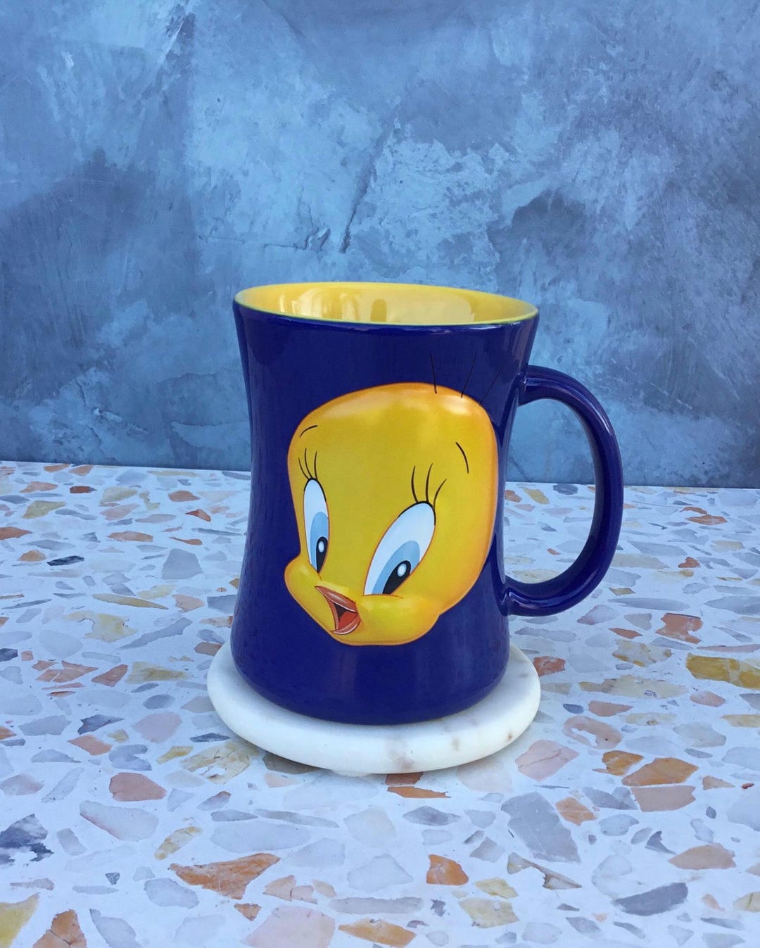 Xpres Looney Tunes 3D Tweety Bird Mug, 1999 Warner Bros Cartoon Blue ...
