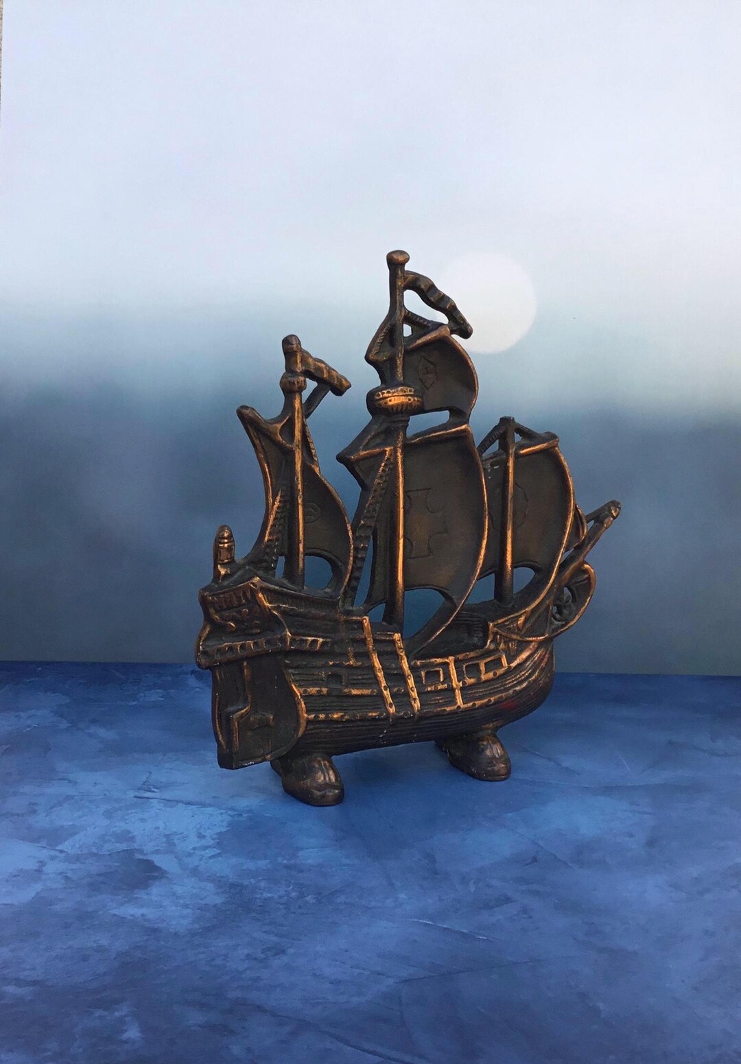 Vintage Cast Iron Sailing Ship Doorstop, Nautical Door Stopper - Etsy