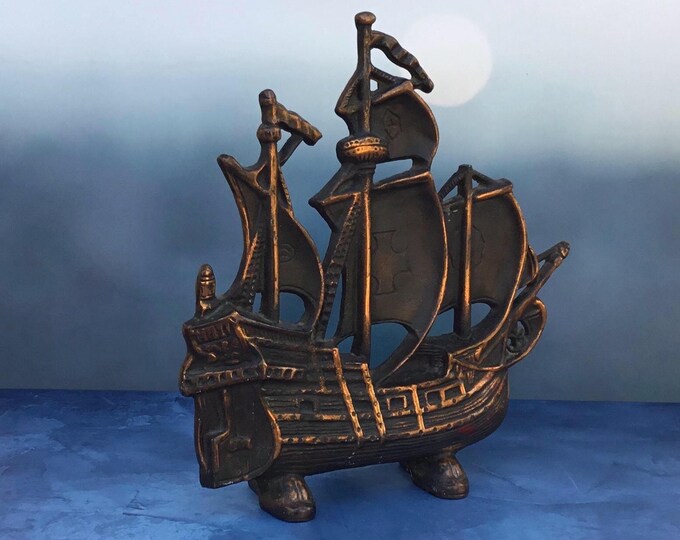 Vintage Cast Iron Sailing Ship Doorstop, Nautical Door Stopper - Etsy