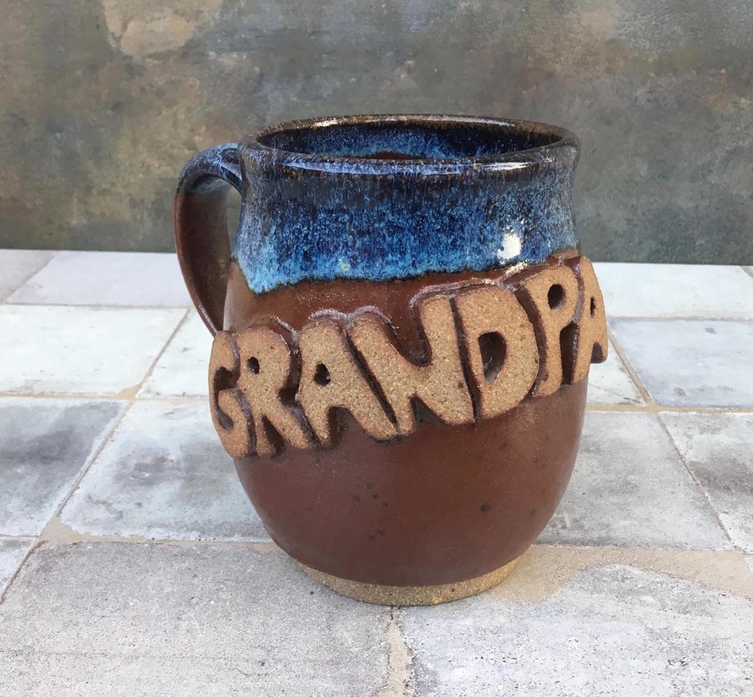 Vintage Studio Pottery 18 Ounce GRANDPA Coffee Mug - Etsy