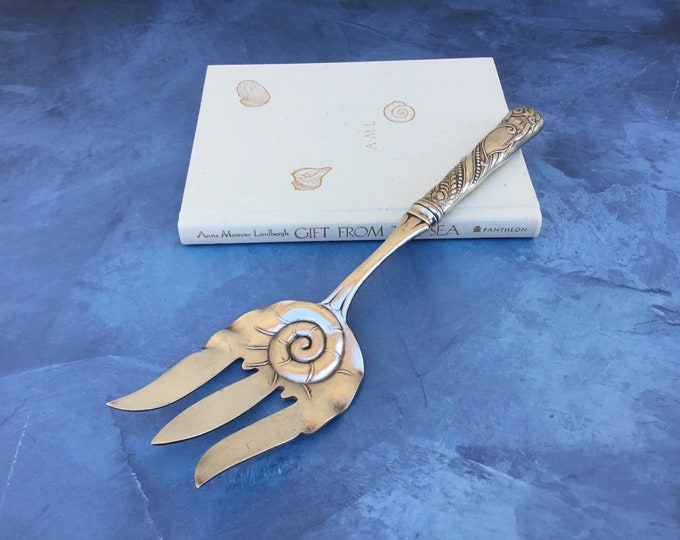 Rogers Bros Silverplate Fish Serving Fork, Siren Pattern 1891, Mermaid ...