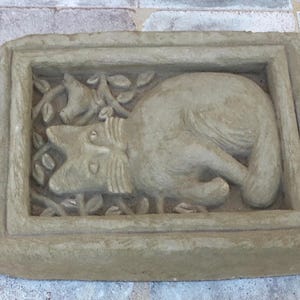 George Carruth Cat Wall Plaque, Hand Cast Heavy Stone, 1994 Home Garden ...