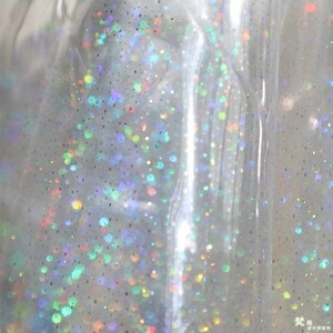 Holographic Transparent TPU Fabric,soft Iridescent Rainbow Tpu,casual ...