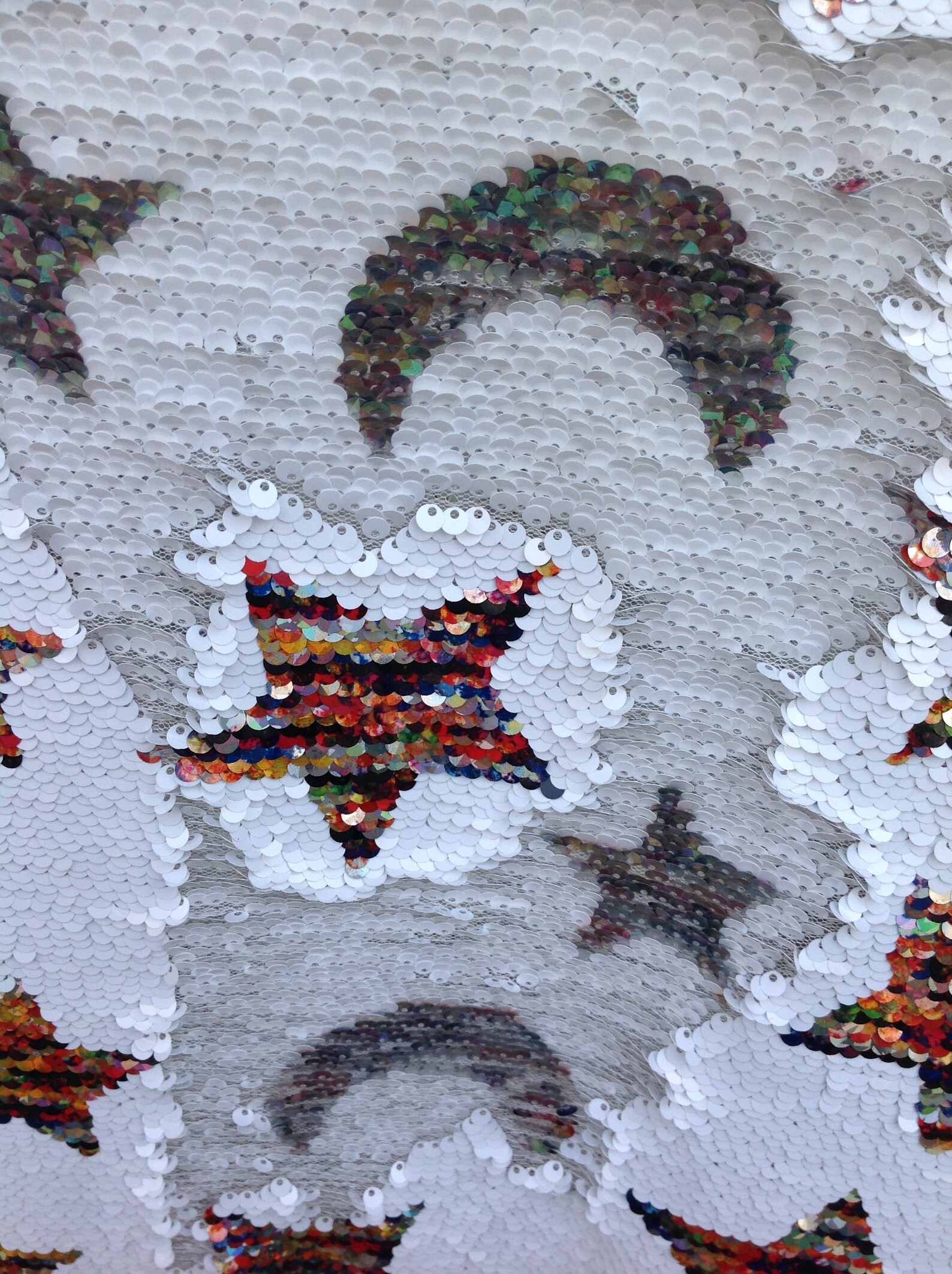 New 1 Yard Stars&moon Flip Sequin Fabricreversible Sequin | Etsy