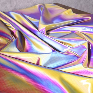 Half Yard Rainbow TPU Fabric,soft Iridescent Tpu,casual Wear,jackets ...
