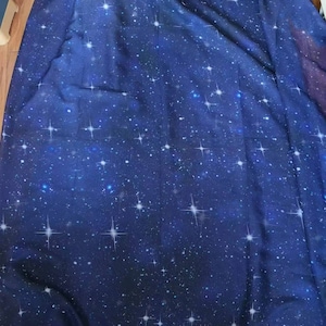 Starry Sky Chiffon Fabric,navy Space Chiffon Fabric, Universe Star ...
