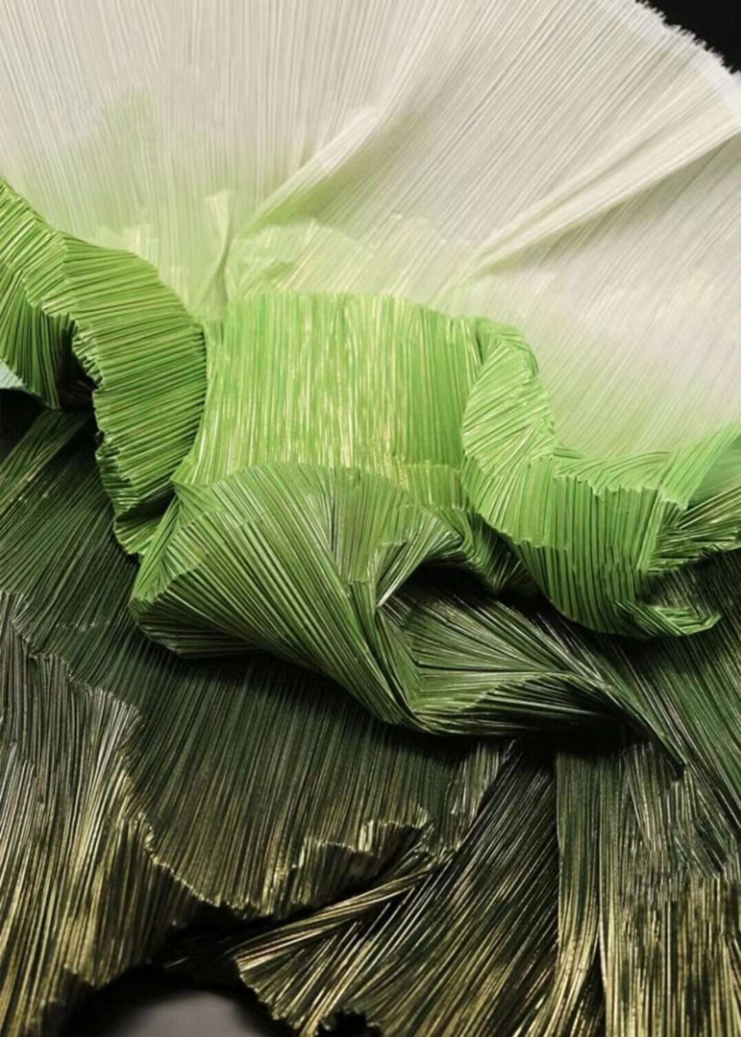 1yard Gradient Fabric Shiny Fabric,pleated Stiff Shape Ruff Fabric ...