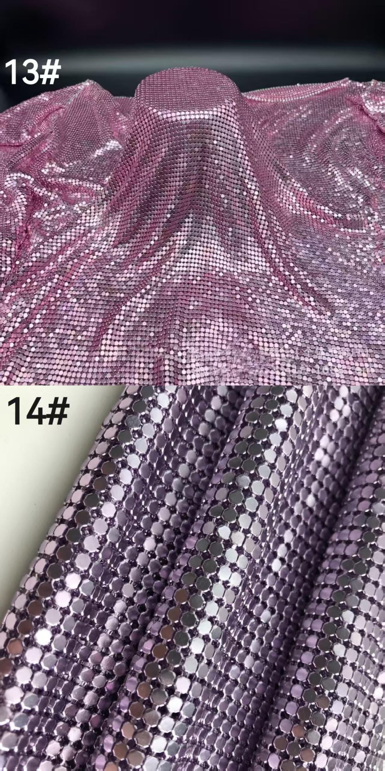 1PC Silver Aluminum Metallic Fabric,metal Chainmail Fabric ,unique ...