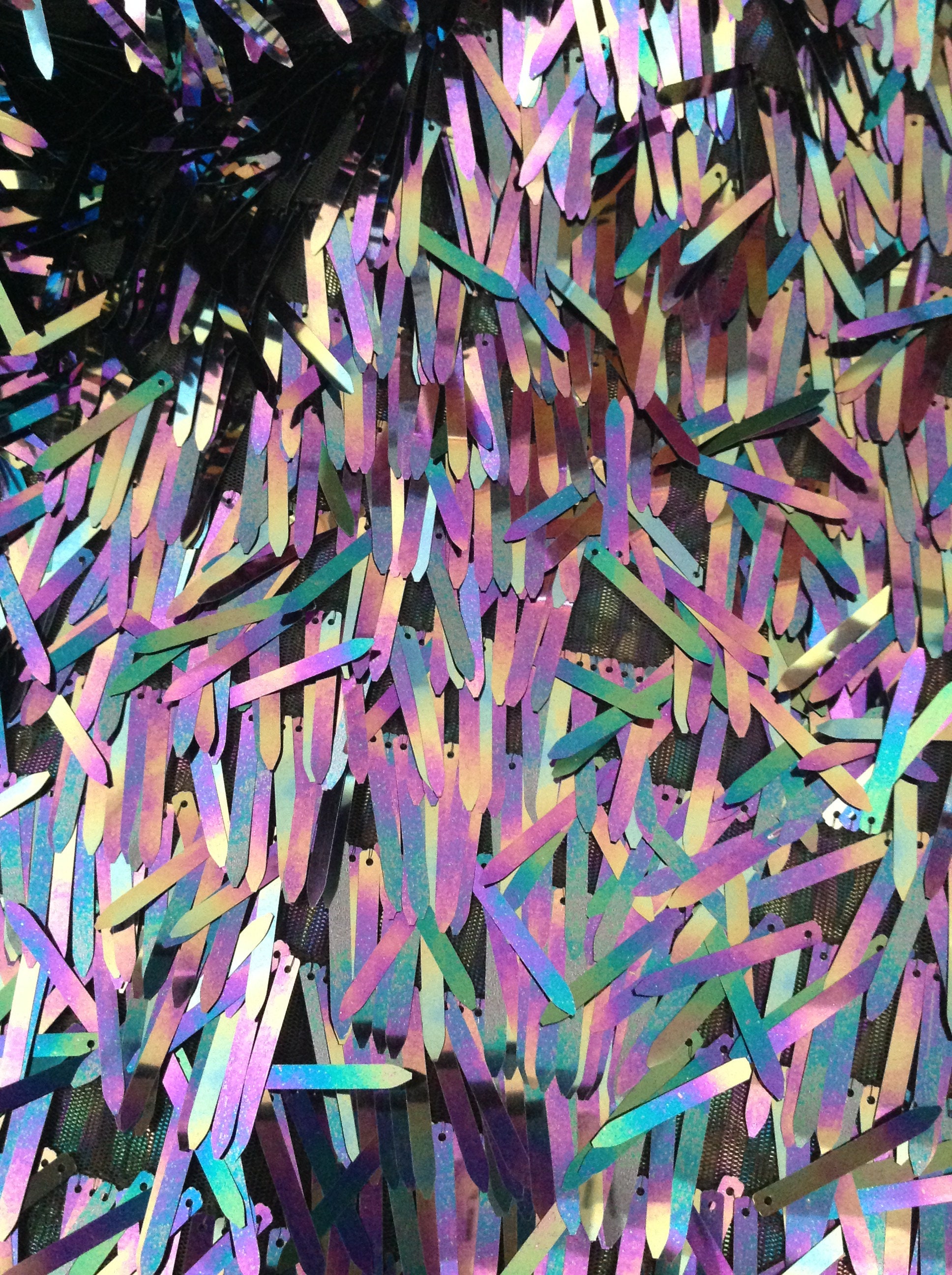 High Quality1yard Iridescent Sequin Fabricgeometry - Etsy