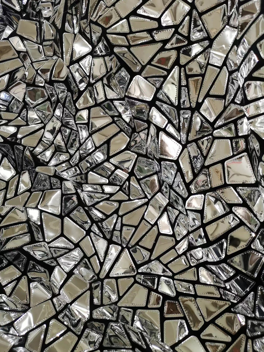 Mirror Silver Sequin Fabric,2way Stretch Velvet Sequin Fabric ...