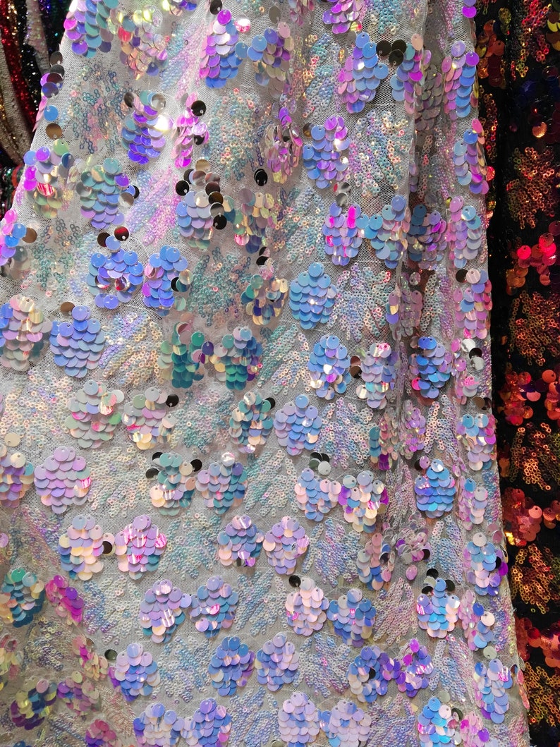 1yard Iridescent Flower Sequin Fabricgorgeous Grape Pattern - Etsy