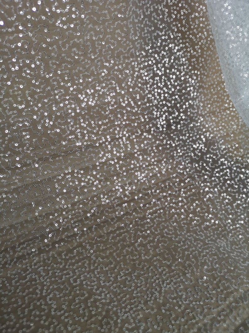 1yard Super Shiny Crystal Clear Sequin Lace2mm Mini | Etsy