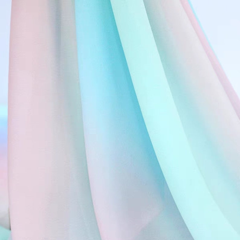 Wholesale Rainbow Chiffon Fabriccolorful Chiffon Fabric.soft - Etsy