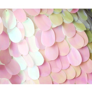 New!!1yard Blush Pink Jumbo Sequin Fabric,dangling Drop Sequin Tear ...