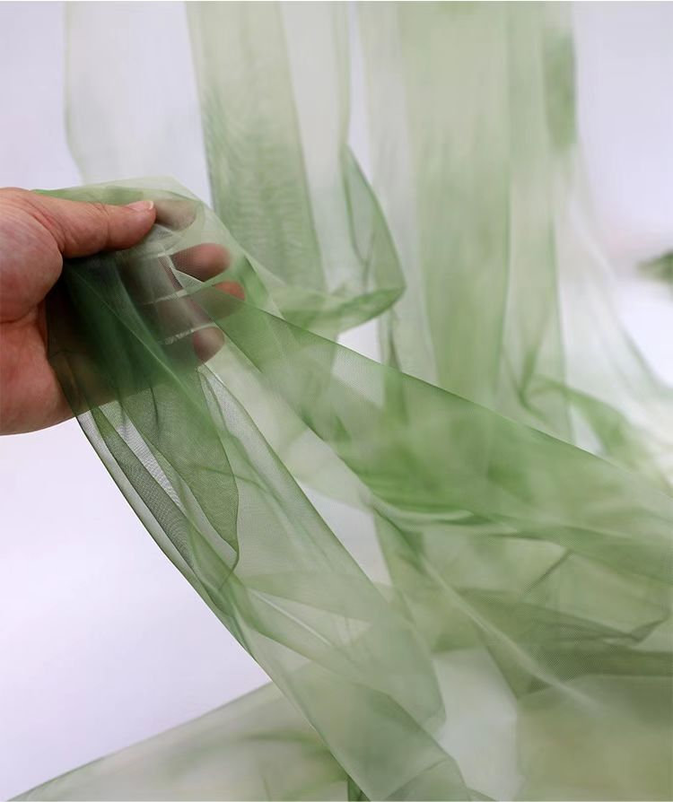 Green Rainbow Tulle Fabric,overstain Tulle Fabric,ombre Soft Smooth ...
